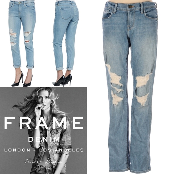Frame Denim | Jeans | Frame Le Garcon Distressed Lucielle Boyfriend ...